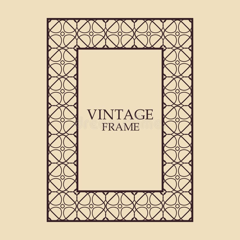 Vintage ornamental frame stock vector. Illustration of menu - 116049856