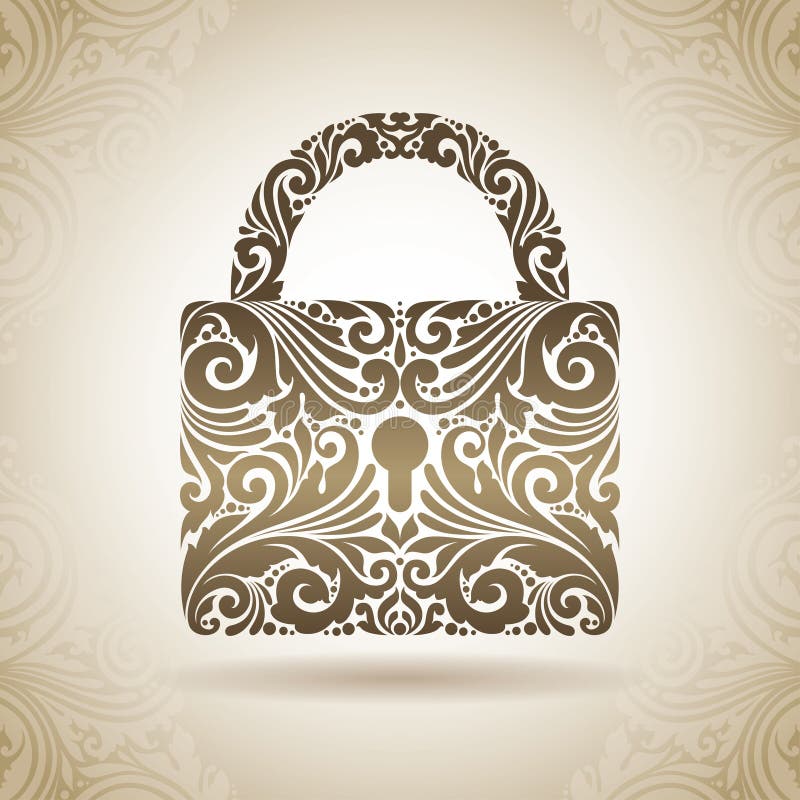 Coded Padlock stock vector. Illustration of login, white - 54265064