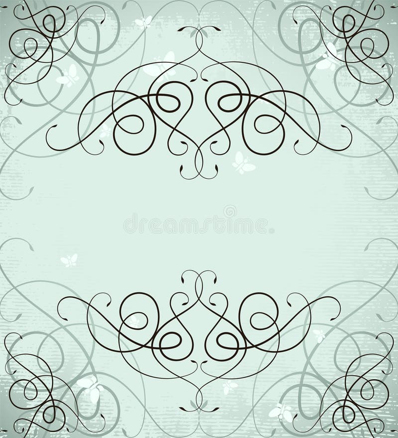 Vintage ornate frame stock vector. Illustration of floral - 14231502