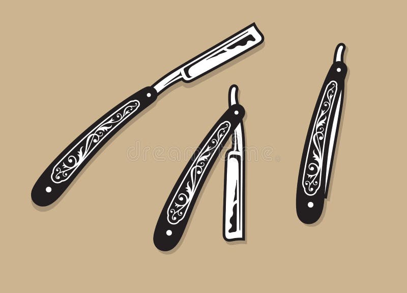 Vintage Ornate Straight Razors Stock Illustrations – 4 Vintage Ornate ...