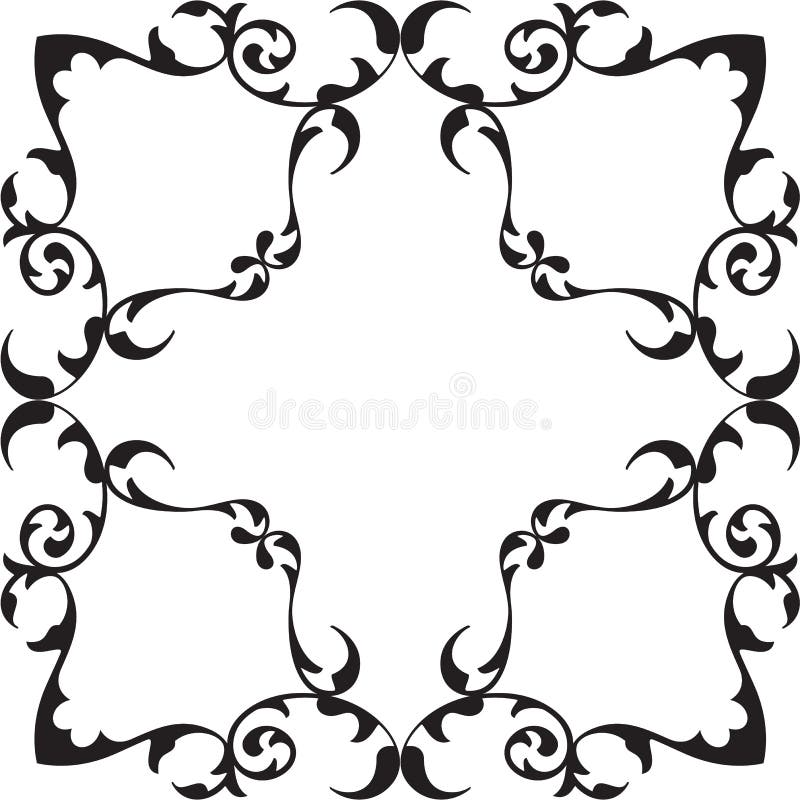 Ornate Swirl Motifs stock vector. Illustration of emblem - 74058279