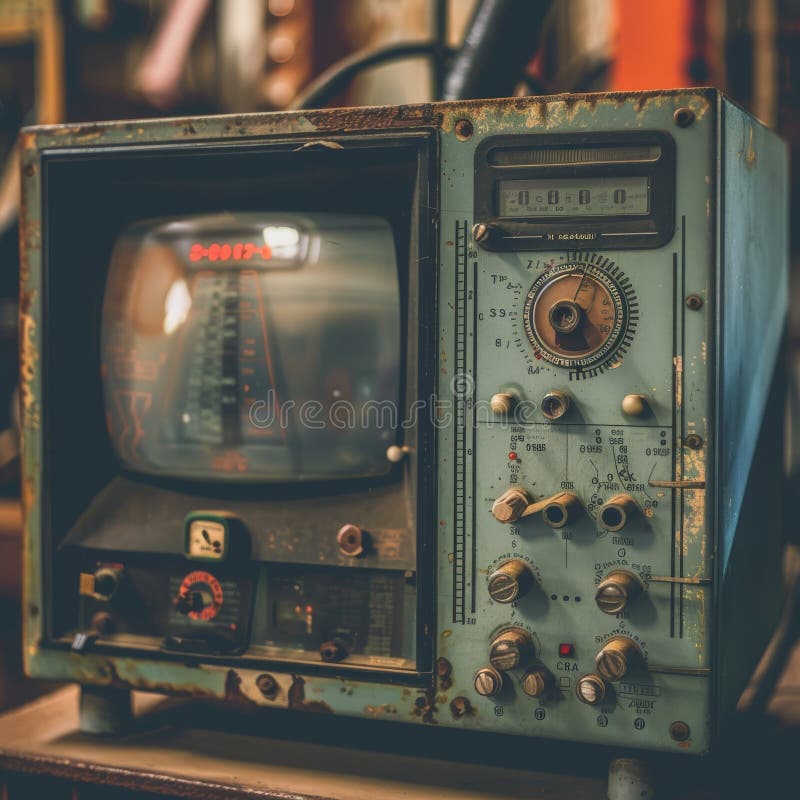 Vintage Oscilloscope, Retro Electrical Device, Generative AI ...