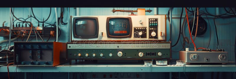 Vintage Oscilloscope, Retro Electrical Device, Generative AI ...