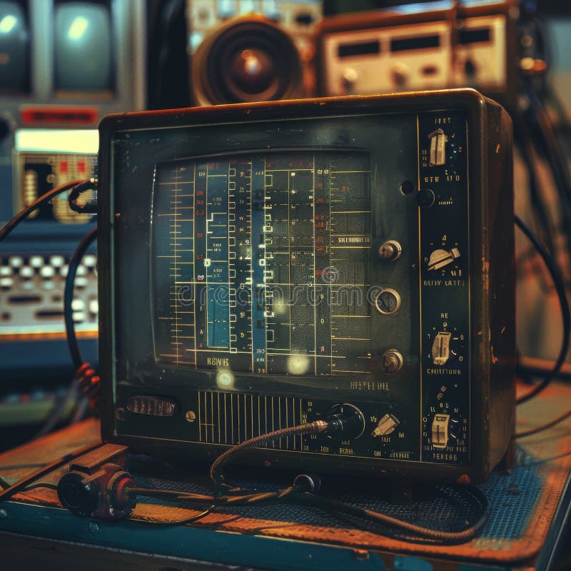 Vintage Oscilloscope, Retro Electrical Device, Generative AI ...