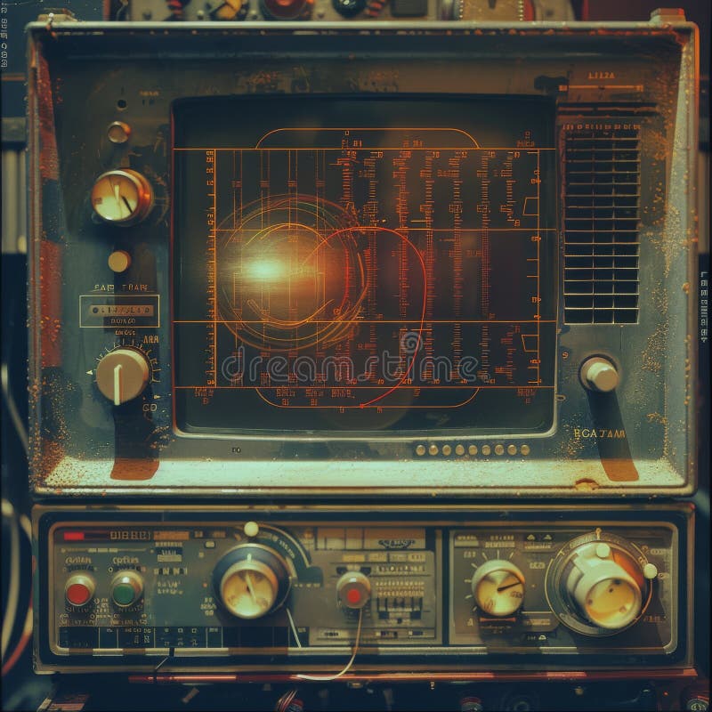 Vintage Oscilloscope, Retro Electrical Device, Generative AI ...