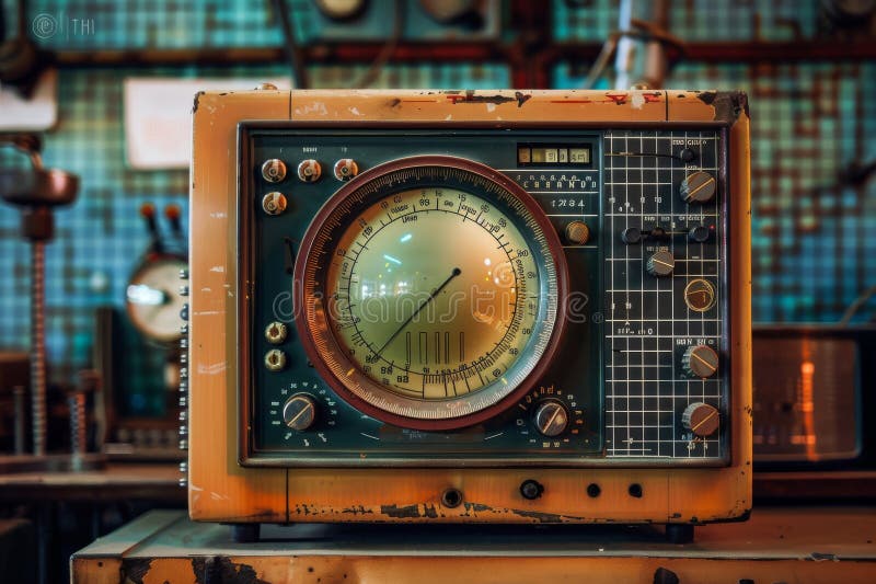 Vintage Oscilloscope, Retro Electrical Device, Generative AI ...