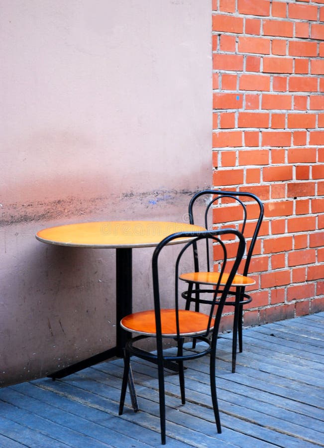 Vintage Outdoor caffe stock image. Image of leisure, empty - 9117555