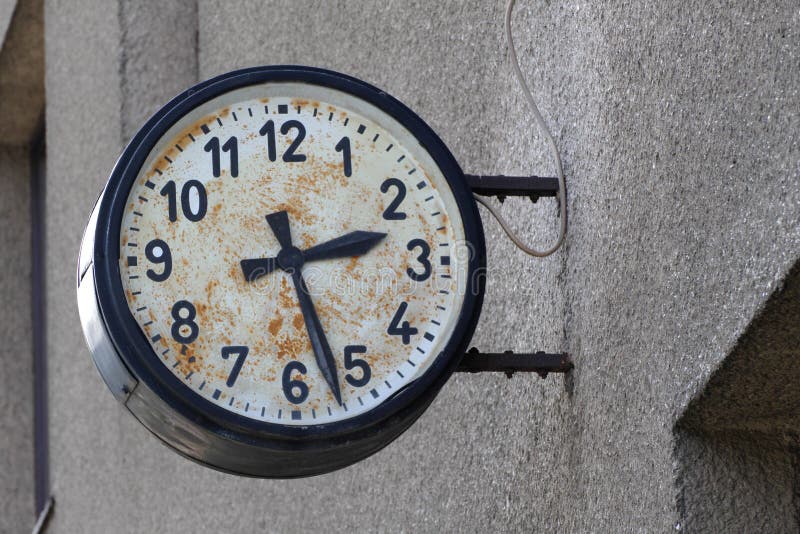 Vintage Outdoor Wall Clocks Stock Image - Image of city, face: 144879771