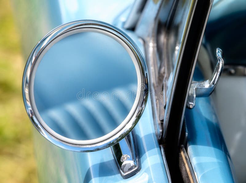 Vintage Outside Rear Mirror Stock Image - Image of oldfashioned, side ...