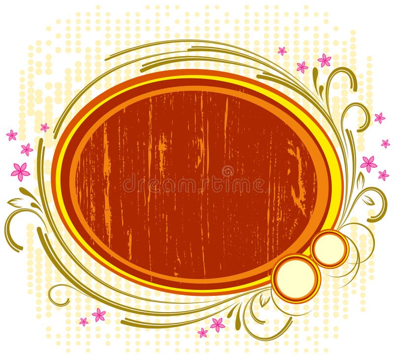 Vintage Oval Swirl Frame stock illustration. Illustration of ...