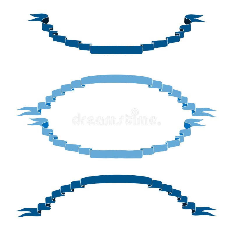 Vintage Oval Ribbon Banners Stock Vector - Illustration of manuscript ...