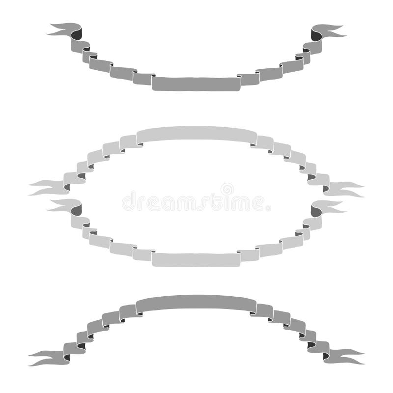 Vintage Oval Ribbon Banners Stock Vector - Illustration of paper ...