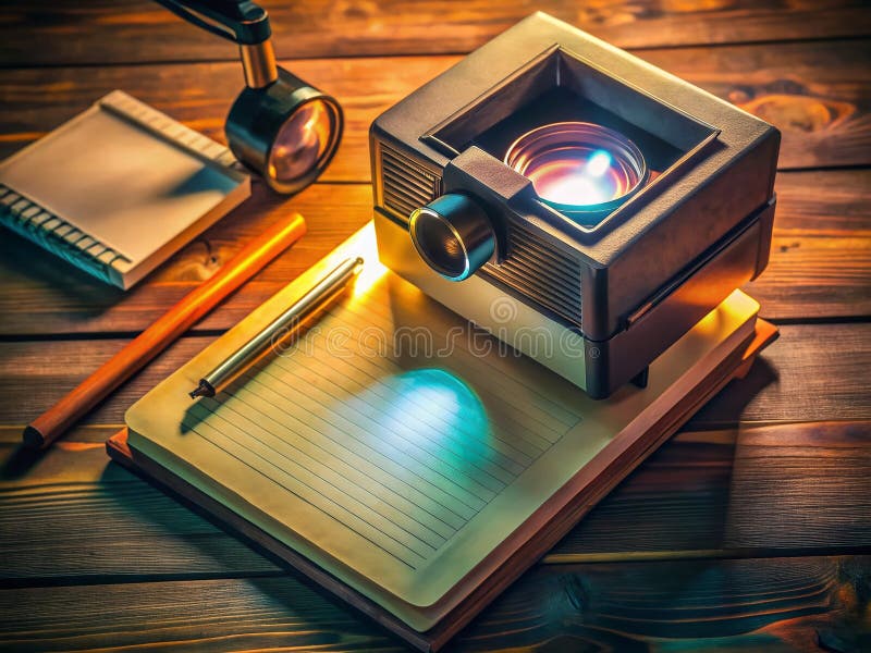 Vintage Overhead Projector and Notebook a Nostalgic Look at Educational ...