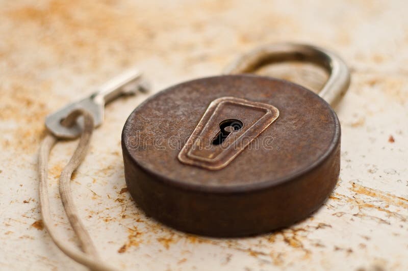 Antique Brass Padlock stock image. Image of aged, rusty - 3823885