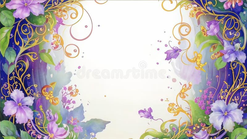 Vintage Page with Magic Lines, Decorated with an Intricate Frame that ...