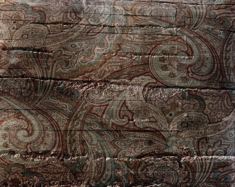Vintage Paisley Pattern on Textured Stone Background Stock Photo ...