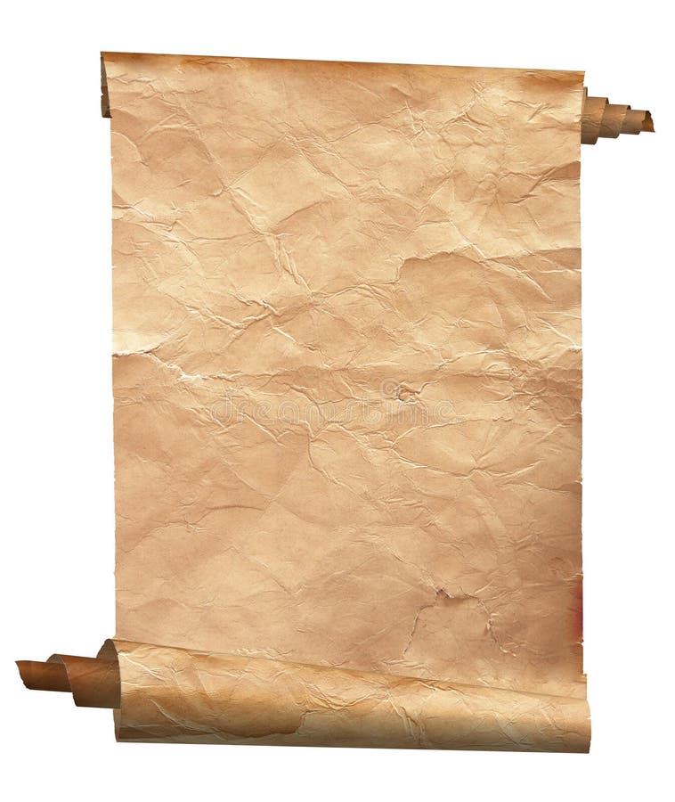 Old Vertical Paper Scroll Isolated Stock Photo - Image of isolated ... Old Vertical Paper Scroll Isolated Stock Photo - Image of isolated ...