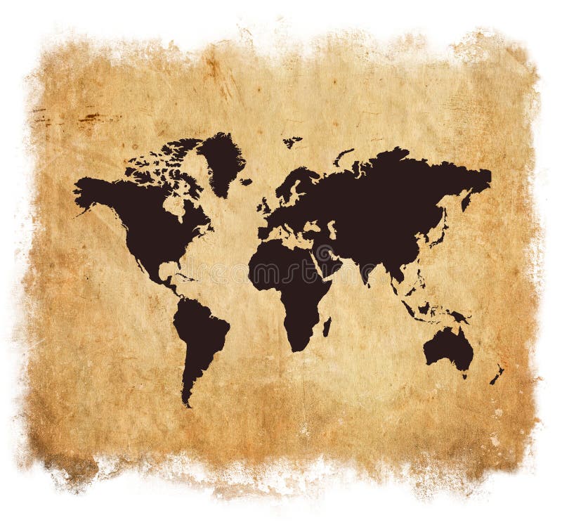 Grunge world map stock photo. Image of creative, continent - 151672596