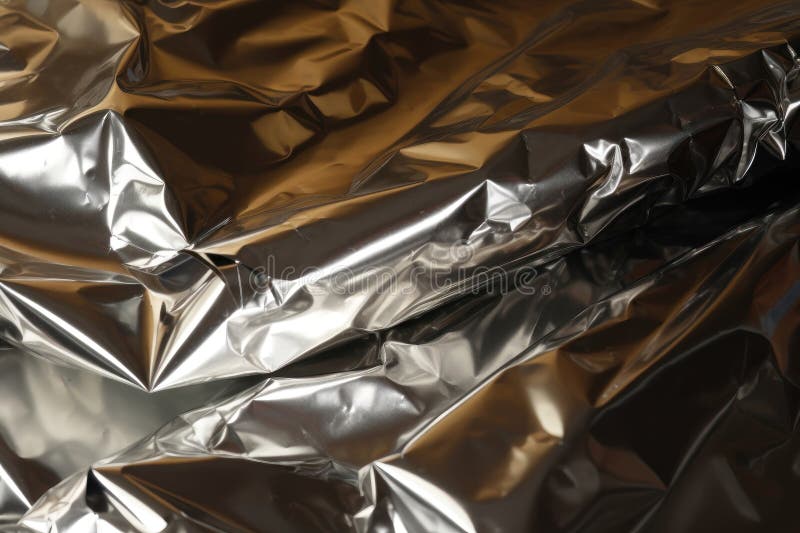 Vintage Paper Chrome Foil Flat Plastic Background. AI Generated Stock ...