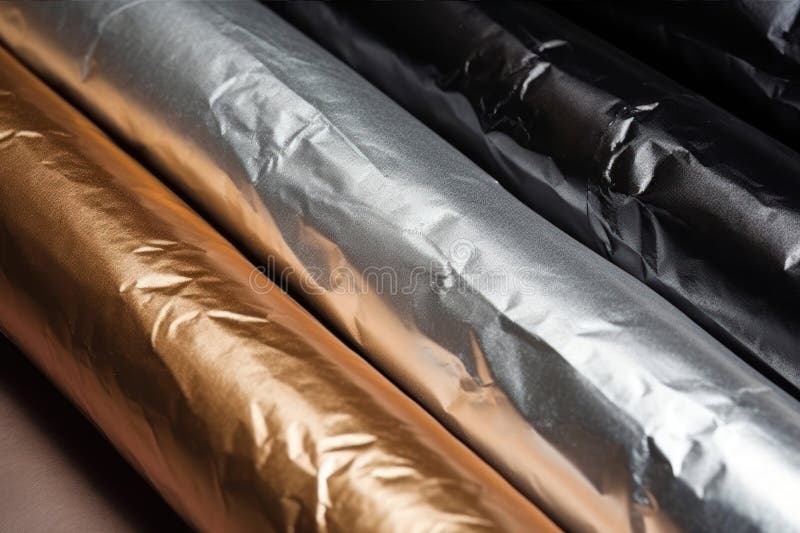 Vintage Paper Chrome Foil Flat Plastic Background. AI Generated Stock ...