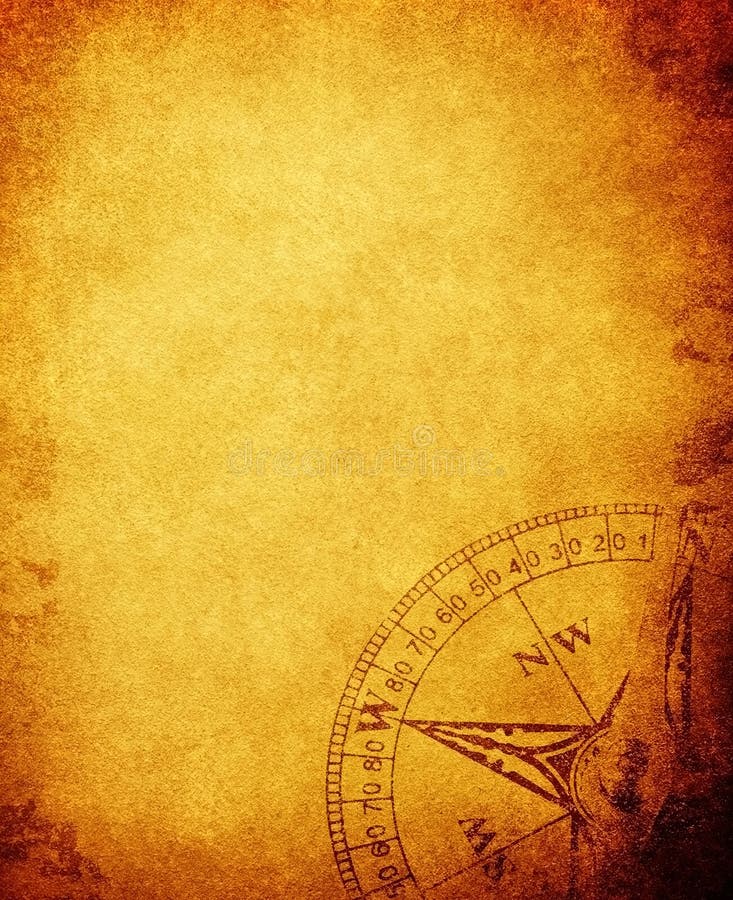 Vintage paper with compass stock illustration. Illustration of nautical ...