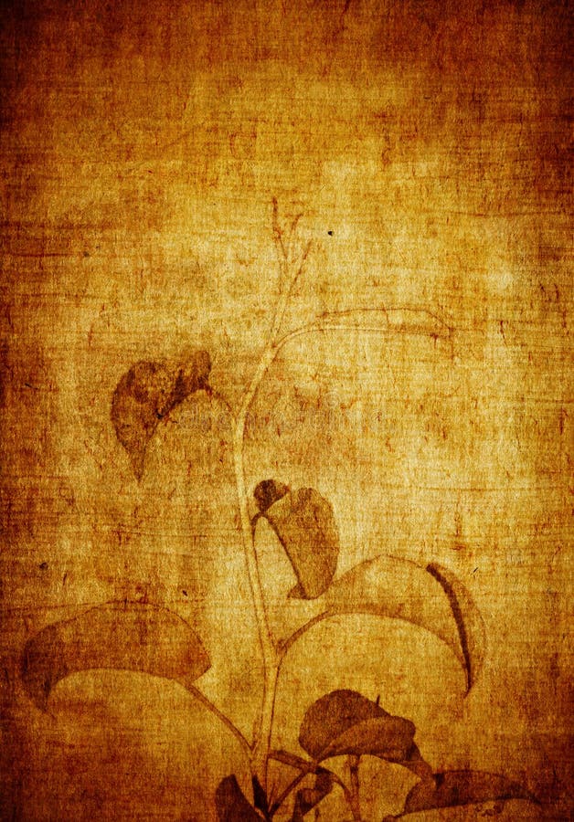 Vintage Paper with Floral Elements Stock Image - Image of dirty ...
