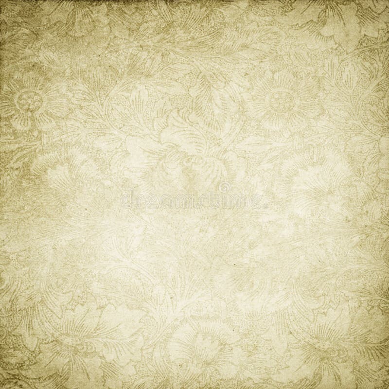Vintage Paper with Floral Patterns. Stock Image - Image of ornament ...