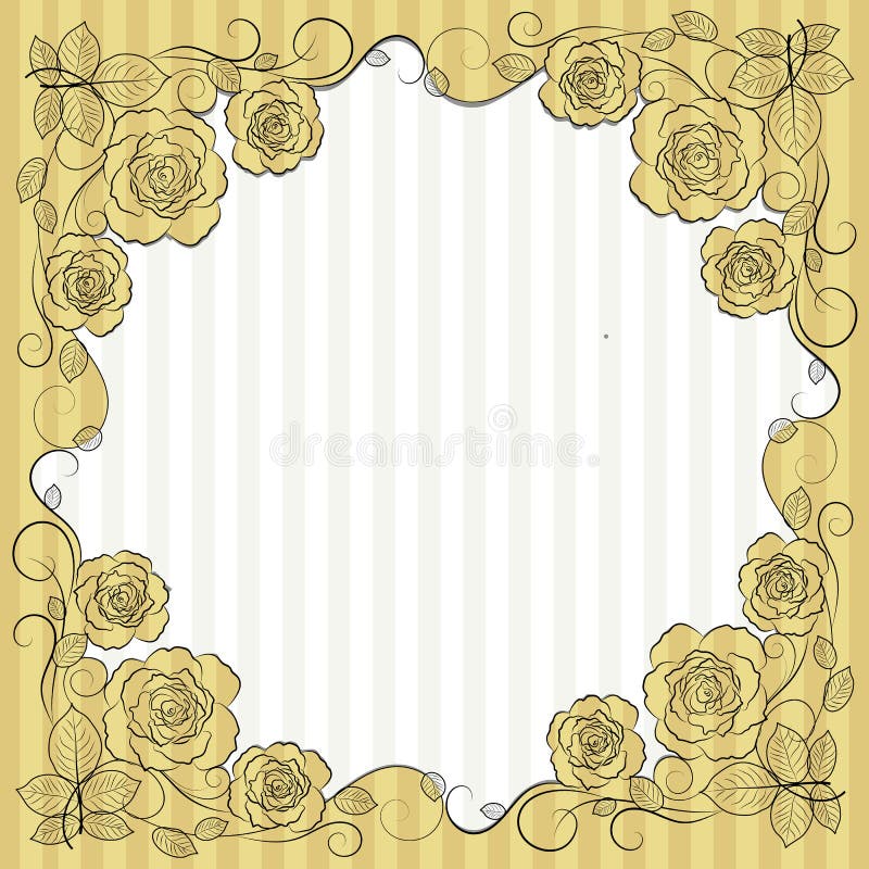 Vintage paper frame. stock vector. Illustration of marriage - 66305580