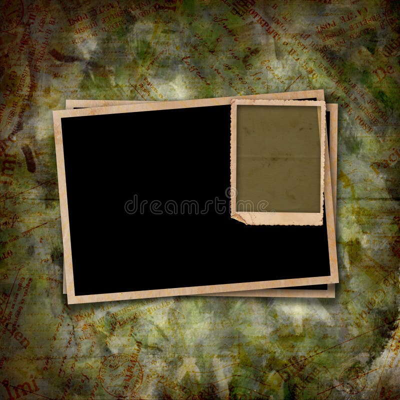 Vintage Paper with Grunge Frames for Photos Stock Image - Image of ...