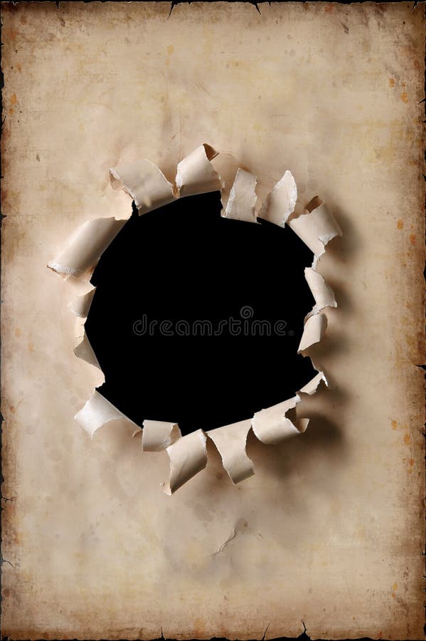 Vintage Paper with Hole stock image. Image of worn, ancient - 2282141