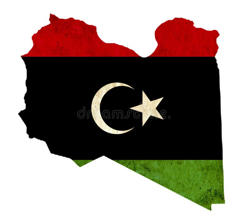 Vintage paper map of Libya stock illustration. Illustration of chart ...