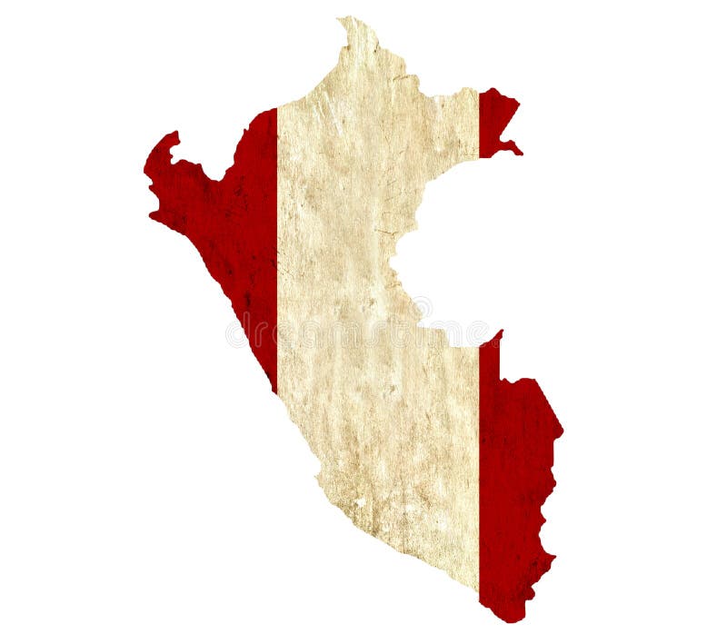 Vintage paper map of Peru stock illustration. Illustration of atlas ...