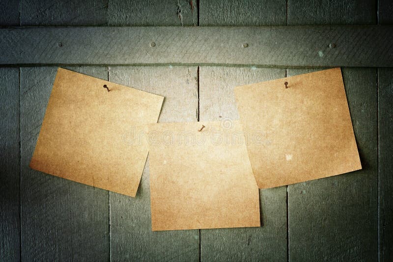 Vintage Paper Notes on Wall Stock Image - Image of paper, grunge: 32252865