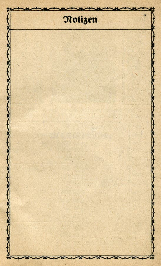 Vintage Paper from an Old Notebook. Stock Image - Image of note ...