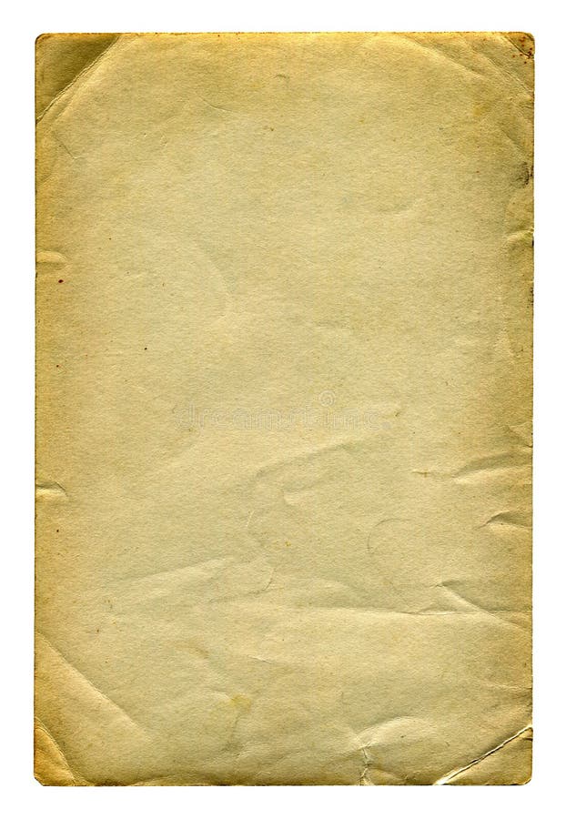 Vintage Paper Page Isolated Stock Photo - Image of macro, element: 33261584