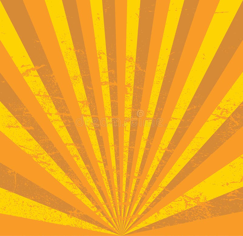 Vintage Paper, Retro Rays Background, Scratched Texture. Vector Layout ...