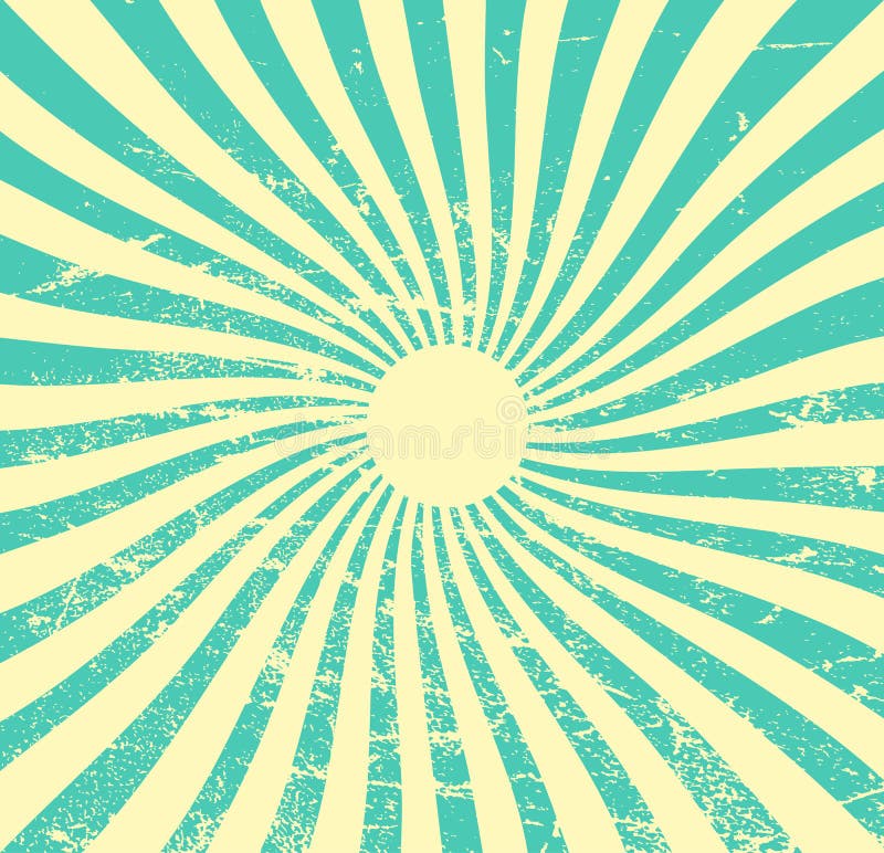Vintage Paper, Retro Rays Background, Scratched Texture. Vector Layout ...