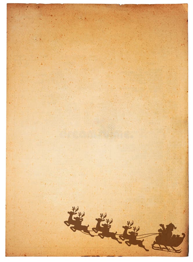 Vintage Paper and Santa Claus Stock Illustration - Illustration of ...