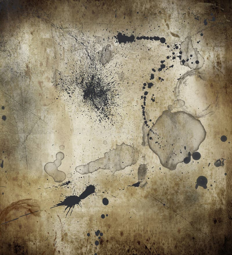 Paper Stained Background with Ink Stock Illustration - Illustration of ...