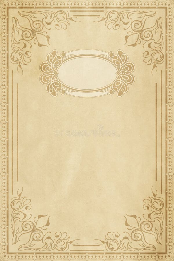 Old Paper with Decorative Border. Stock Illustration - Illustration of ...