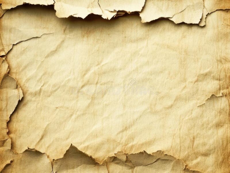 Vintage Paper Texture, Torn Edges, Wrinkled Surface, Grunge Background ...