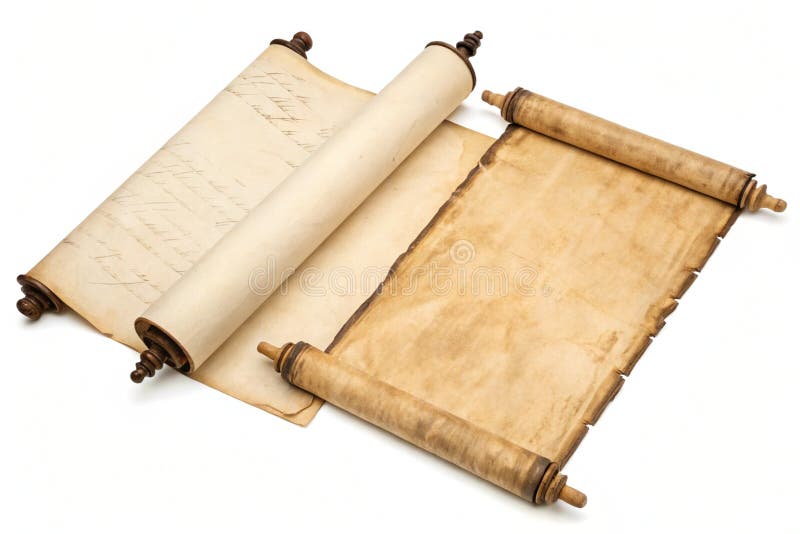 Vintage Papers or Parchment Scrolls Set â€ Old Paper Design Stock ...