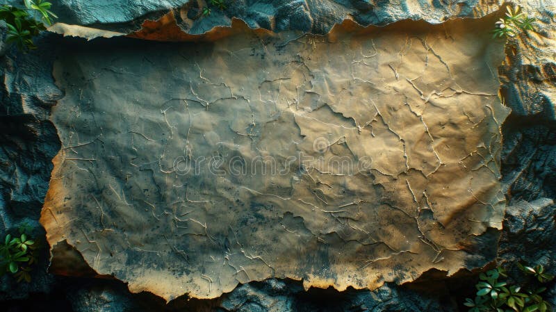 Vintage Papyrus Paper Frame with Rustic Border Line Stock Illustration ...