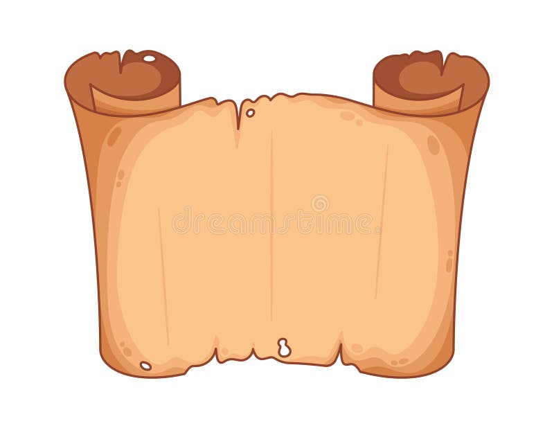 Vintage Papyrus Paper Scroll Template Stock Vector - Illustration of ...