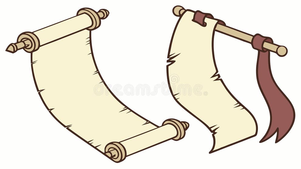 Vintage Papyrus Scrolls and Parchment Vector Set, Vector Design ...