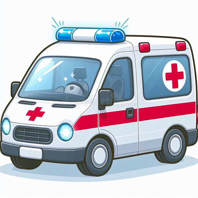 Vintage Paramedic Van stock illustration. Illustration of detailed ...