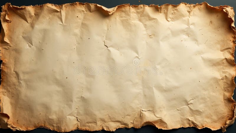 Vintage Parchment Scroll with Faded Writing Burnt Edges Stock ...