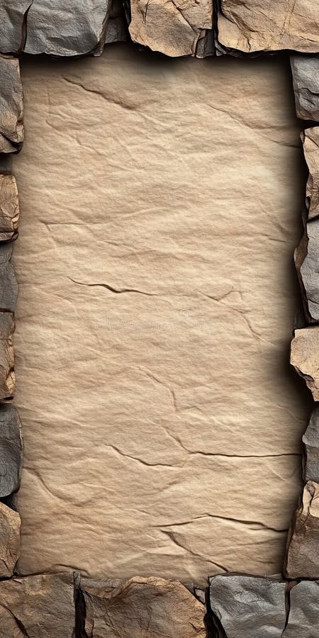 Vintage Parchment with Stone Border Ideal Background for Historical ...