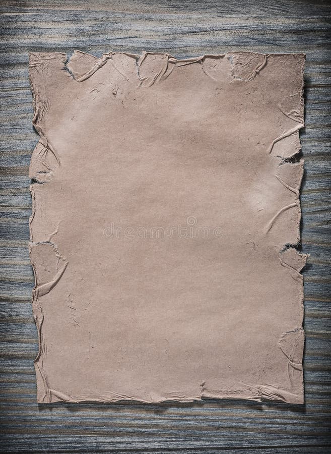 Vintage Parchment on Wooden Board Top View Stock Image - Image of ...