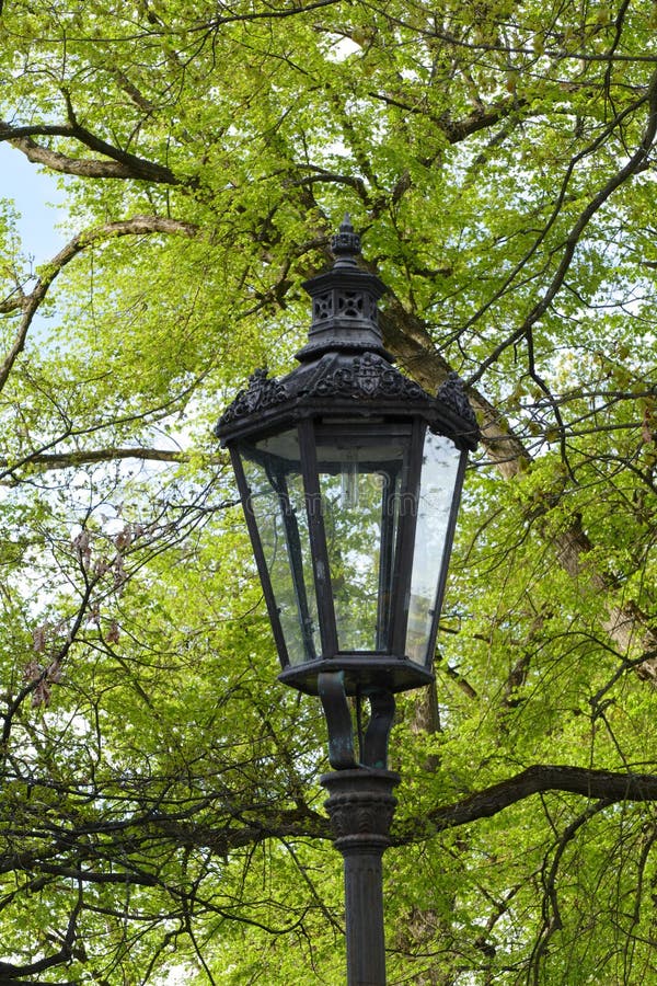 Vintage park lamp stock photo. Image of post, lantern - 92965476